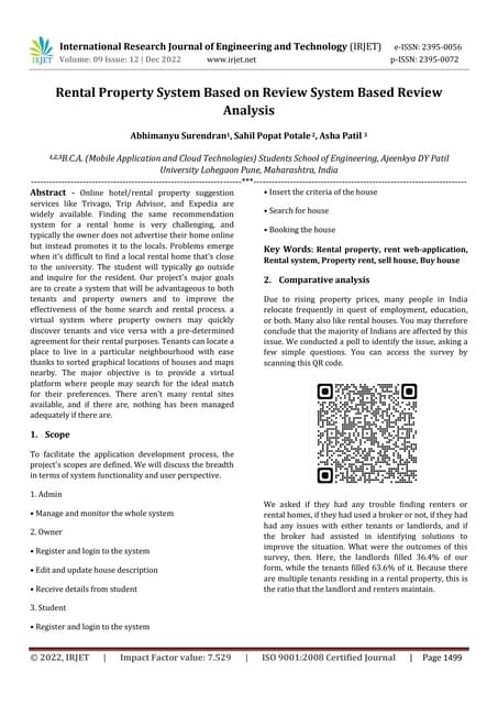 House Rental Management System Presentation | PPTX | Houses | Real Estate