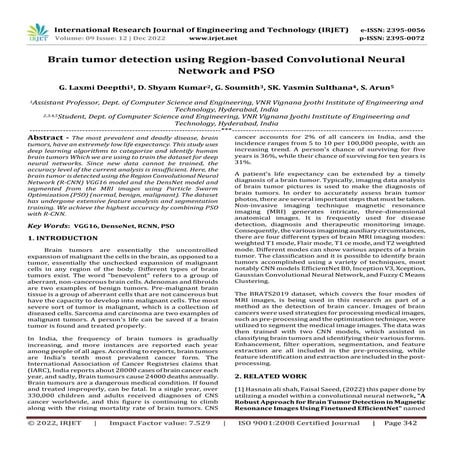 Brain Tumor Detection Using Region Based Convolutional Neural Network