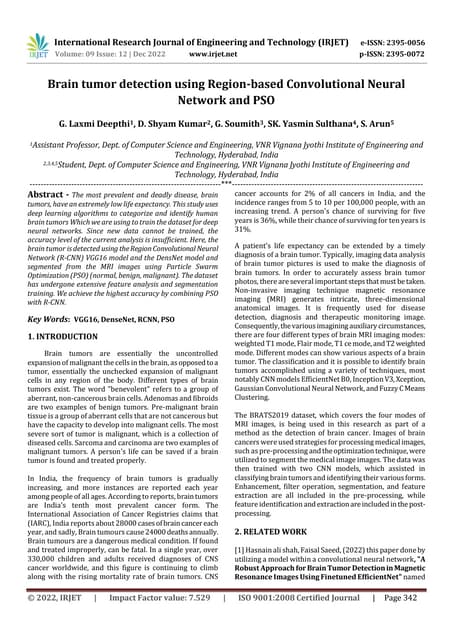 Brain Tumor Detection Using Region Based Convolutional Neural Network