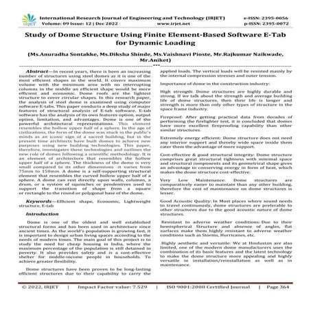 Study of Dome Structure Using Finite Element-Based Software E-Tab for Dynamic Loading | PDF ...