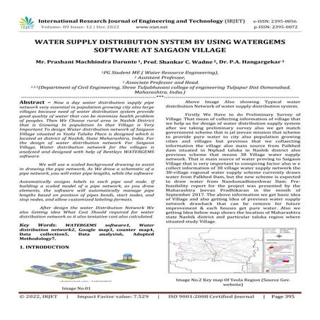 WATER SUPPLY DISTRIBUTION SYSTEM BY USING WATERGEMS SOFTWARE AT SAIGAON ...