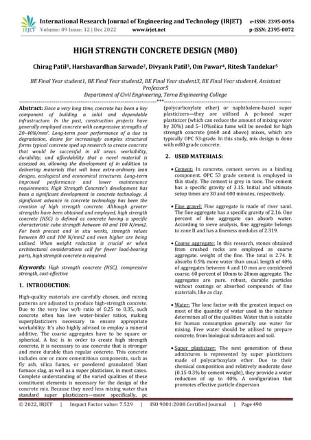 HIGH STRENGTH CONCRETE MIX DESIGN [IS 10262-2019].pptx