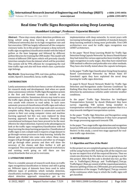 Real Time Traffic Signs Recognition Using Deep Learning Pdf