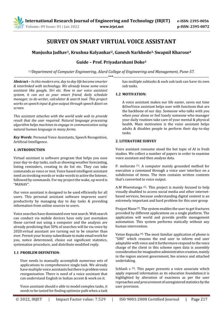 “Visual Based Virtual Assistant System” | PDF