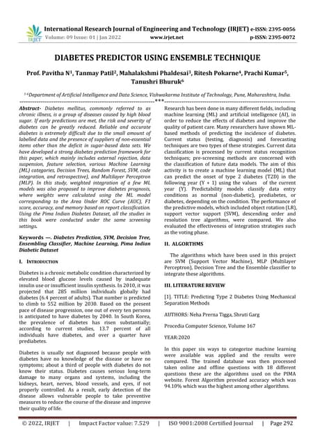 Diabetes prediction using machine learning.pptx