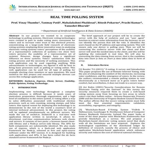 REAL TIME POLLING SYSTEM | PDF