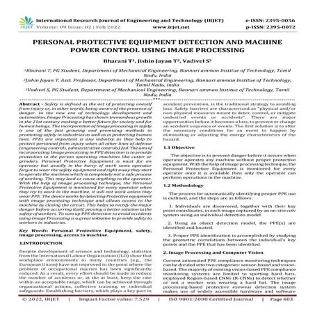 Detection of (Personal Protective Equipment) PPE through segmentation ...