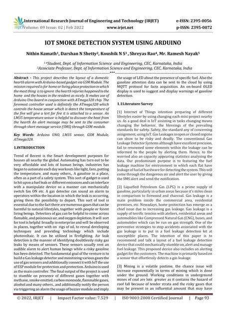 Gas Leakage Detection Using IoT | PDF