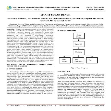 SMART SOLAR BENCH | PDF