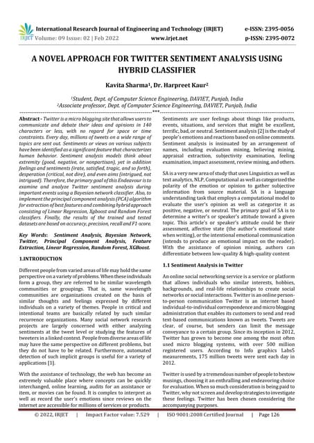 Social Media Sentiments Analysis | PPT