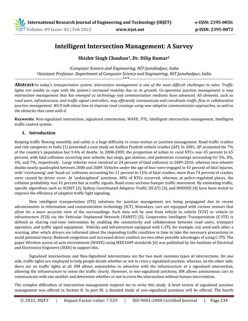 SMART CONTROL OF TRAFFIC LIGHT USING ARTIFICIAL INTELLIGENCE | PDF