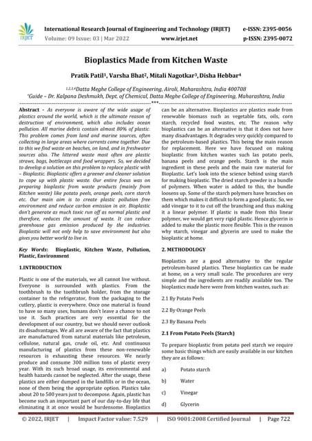 Making plastic from starch | PDF