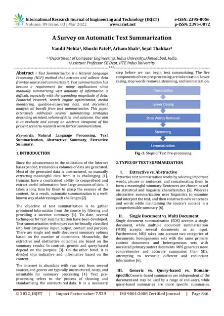 A Survey On Automatic Text Summarization Pdf