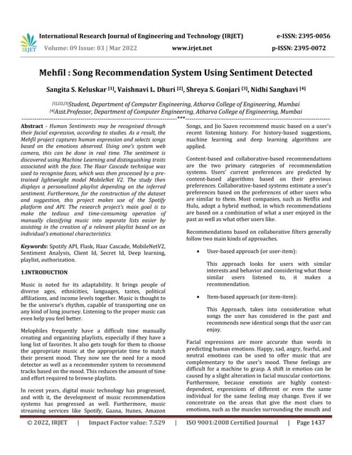 Music Recommendation Based On Facial Emotion Recognition Pptx