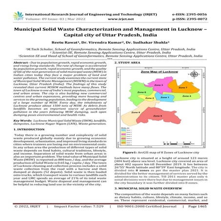 Municipal Solid Waste Characterization and Management in Lucknow ...