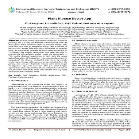 Plant Disease Doctor App | PDF