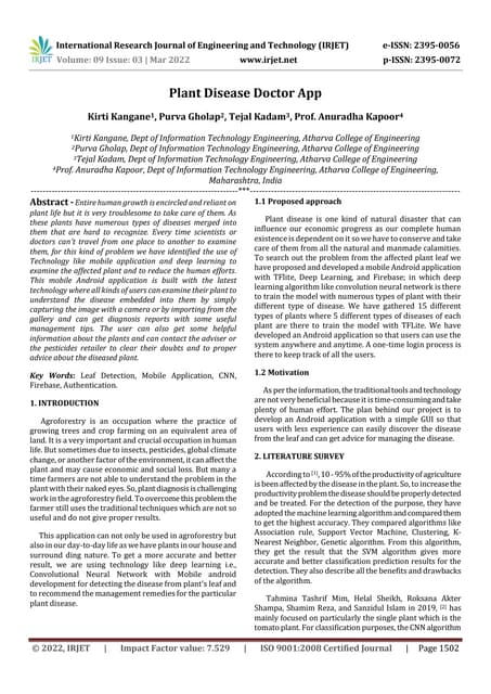 Plant Disease Identification by using ml | PDF