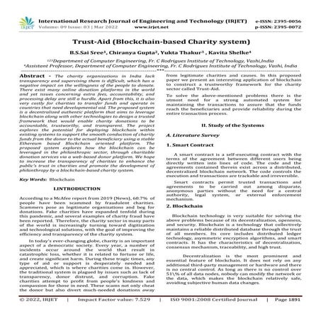 Trust-Aid (Blockchain-based Charity system) | PDF