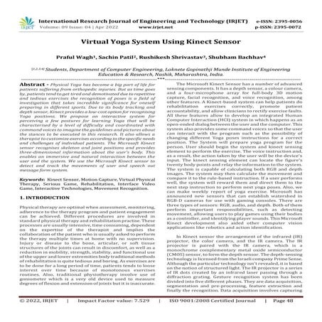 Virtual Yoga System Using Kinect Sensor | PDF