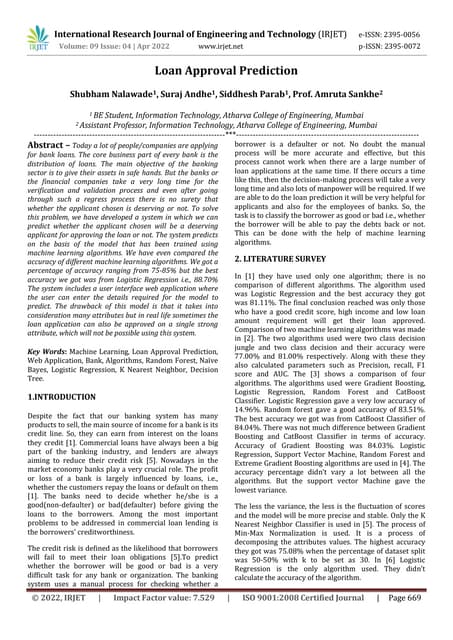 Loan Prediction System Using Machine Learning Pptx