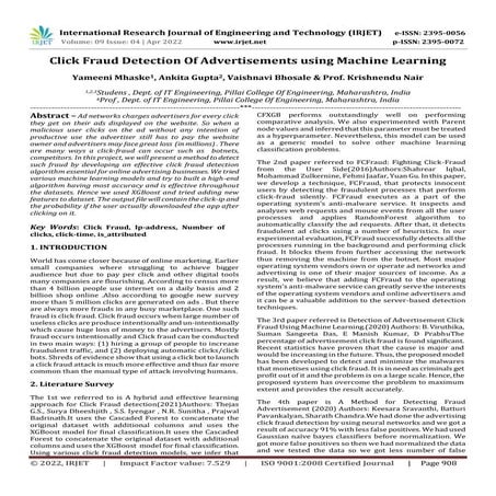 Click Fraud Detection Of Advertisements using Machine Learning | PDF