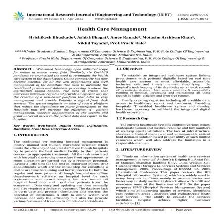 Health Care Management | PDF