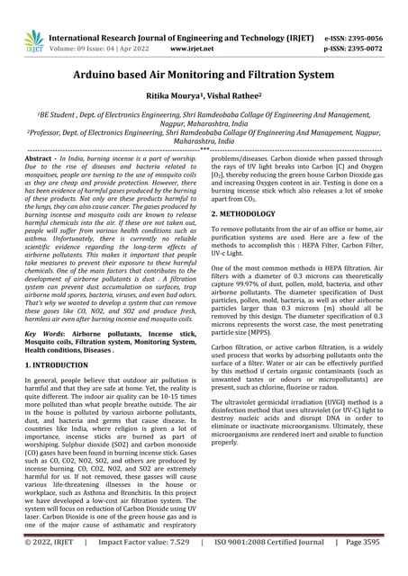 IOT BASED AIR POLLUTION MONITORING | PPTX