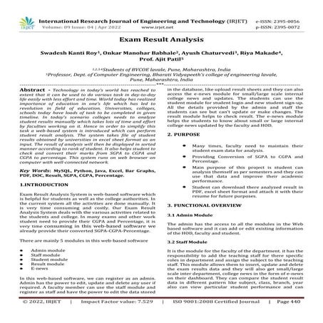 Exam Result Analysis | PDF