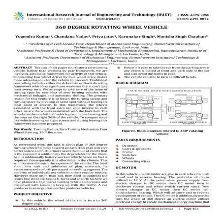 360 DEGREE ROTATING WHEEL VEHICLE | PDF