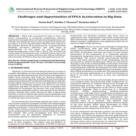 Challenges And Opportunities Of Fpga Acceleration In Big Data Pdf