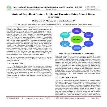 Animal Repellent System for Smart Farming Using AI and Deep Learning | PDF