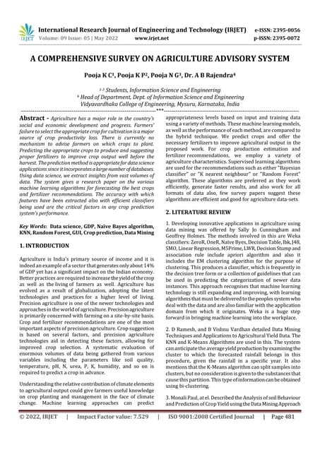 Project ppt Crop recommendation systems. | PPTX