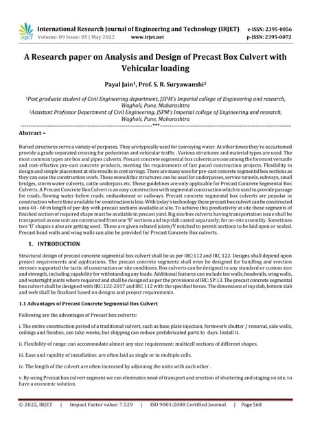 DESIGN OF RCC CULVERT | PPTX | Civil Engineering Industry | Industries