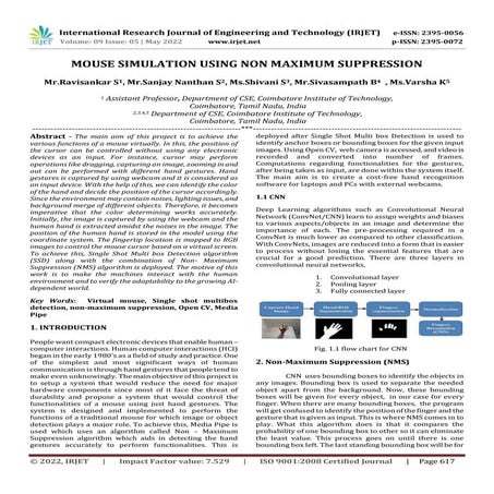 MOUSE SIMULATION USING NON MAXIMUM SUPPRESSION | PDF | Computer Peripherals | Computing