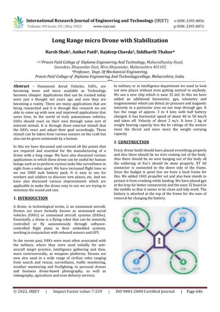 Drone project report | PDF