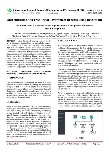 Charity System Using Blockchain Technology Pdf