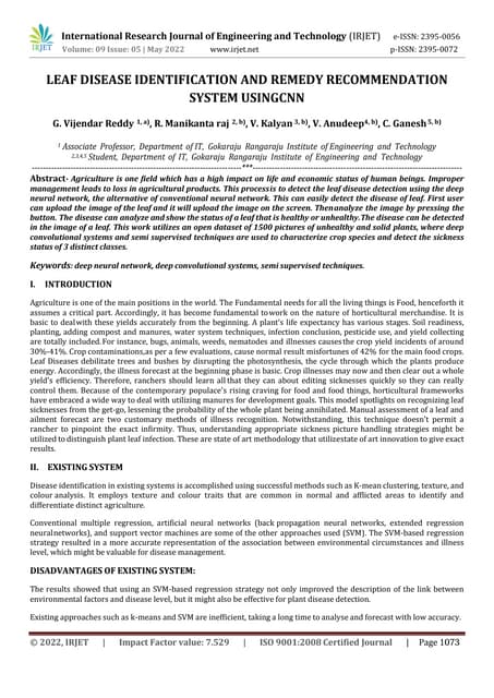 Plant Disease Prediction using CNN | PPTX