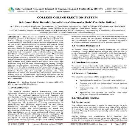 Online voting system project | DOCX