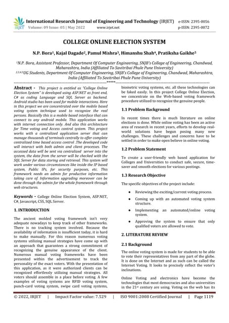 Online voting system project | DOCX