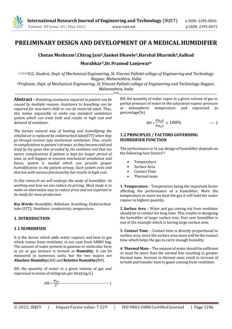 Humidification | PPTX | Lung and Respiratory Health | Diseases and ...