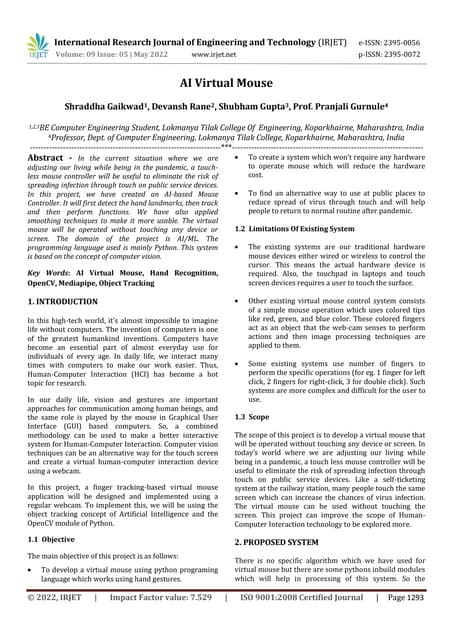 Ai Virtual Mouse Pdf