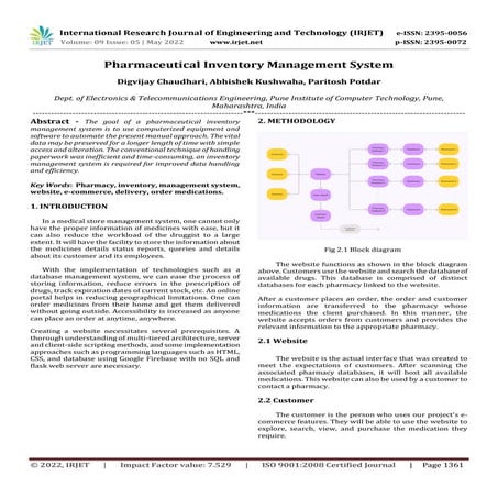 Pharmaceutical Inventory Management System | PDF