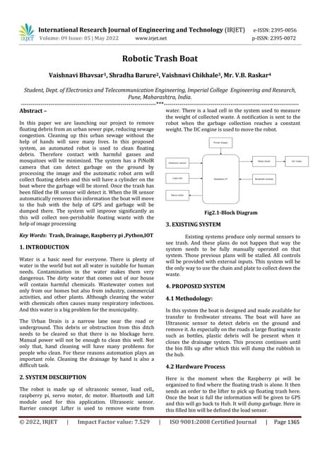IRJET- Design and Fabrication of River Cleaning Machine | PDF ...