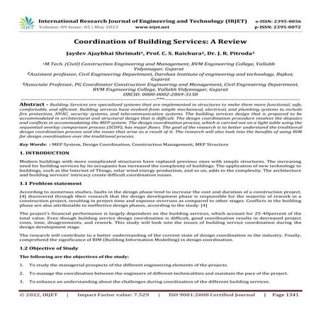 Coordination of Building Services: A Review | PDF