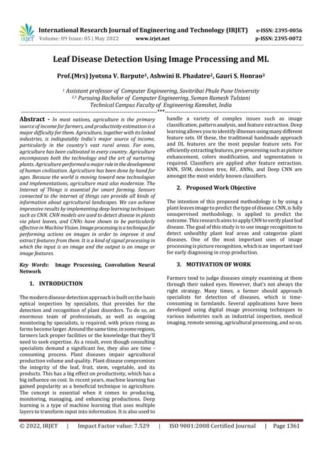 Weed Detection Using Deep Learning and Laser Weed Control | PDF