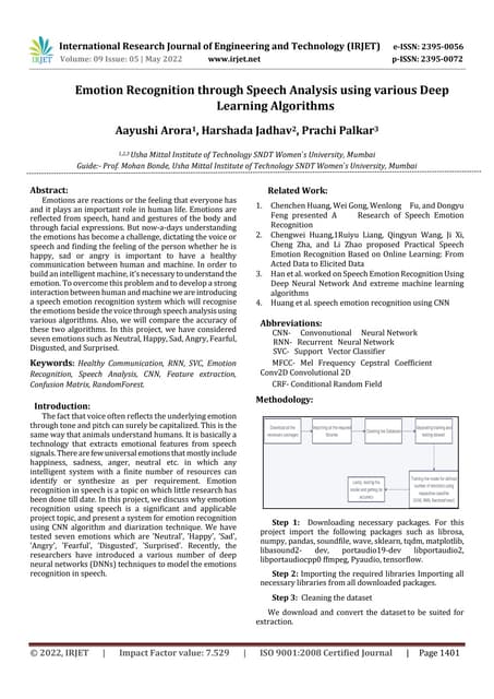 Speech Emotion Recognition Ppt