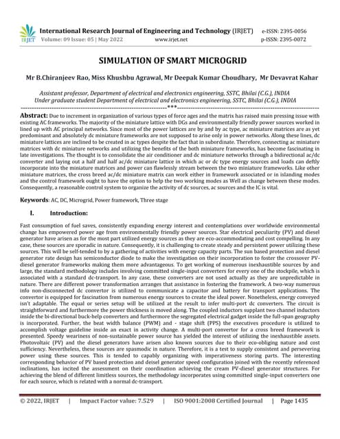 1MWH SOLAR PLANT CONNECTED TO MICROGRID WITH BESS CONTROLLER | PDF