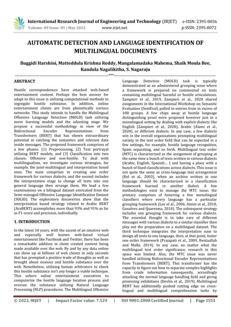 Automatic Detection And Language Identification Of Multilingual Documents Pdf