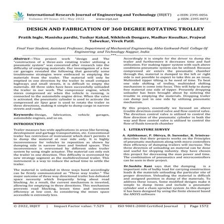 DESIGN AND FABRICATION OF 360 DEGREE ROTATING TROLLEY | PDF