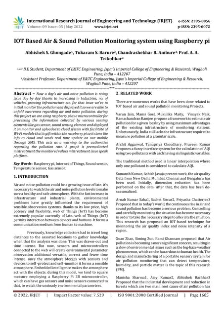 Iot Based Air Pollution Monitoring Pptx
